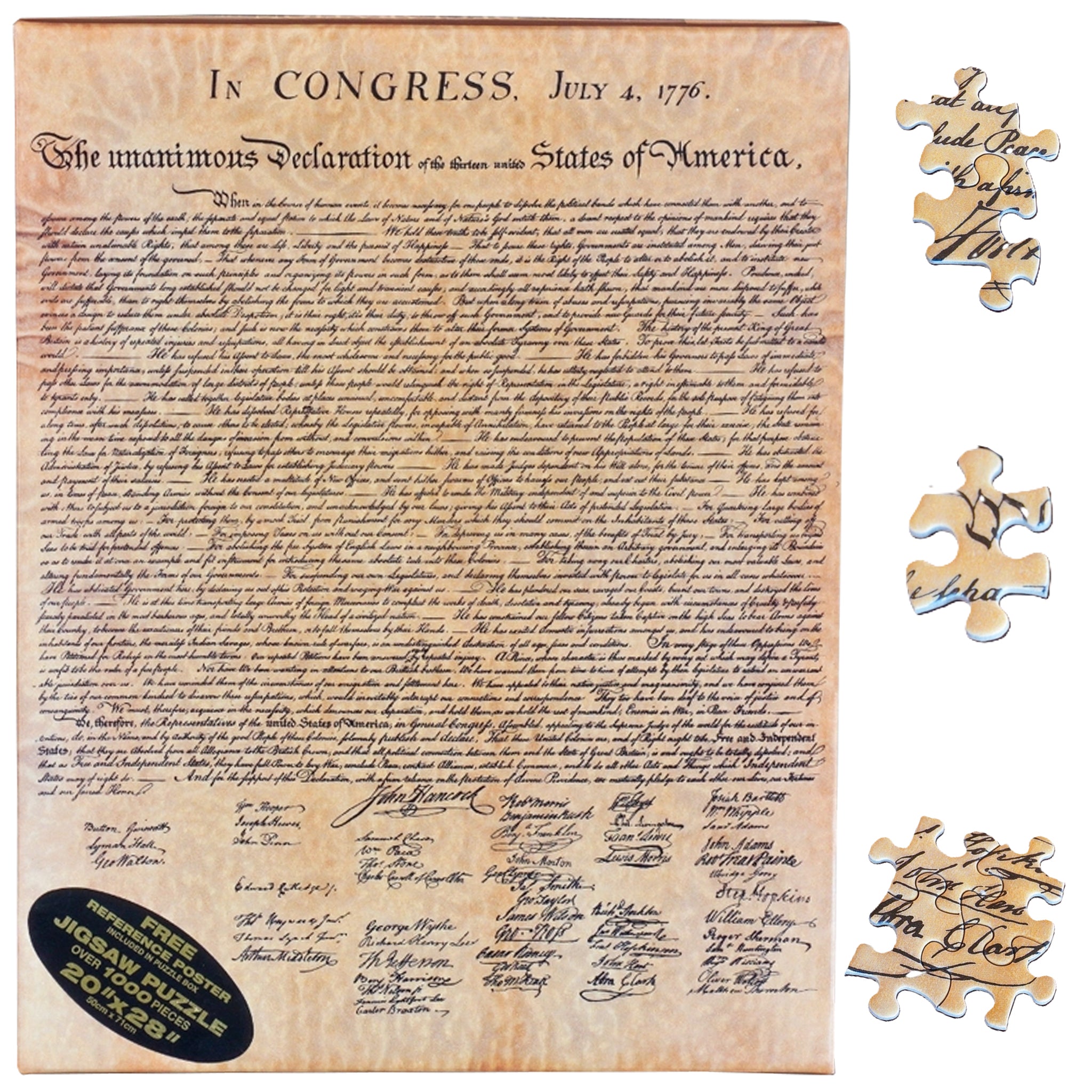 Declaration of Independence 1000 Piece Puzzle – The Maryland Store