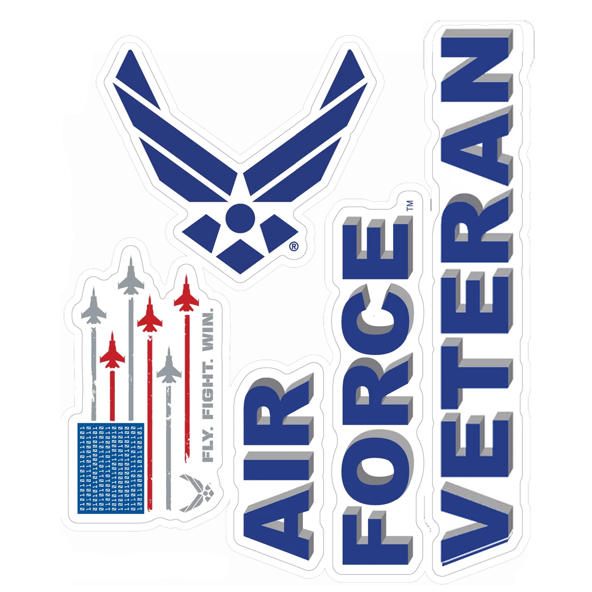 United States Air Force Veteran Set of 5 Vinyl Stickers – The Maryland ...