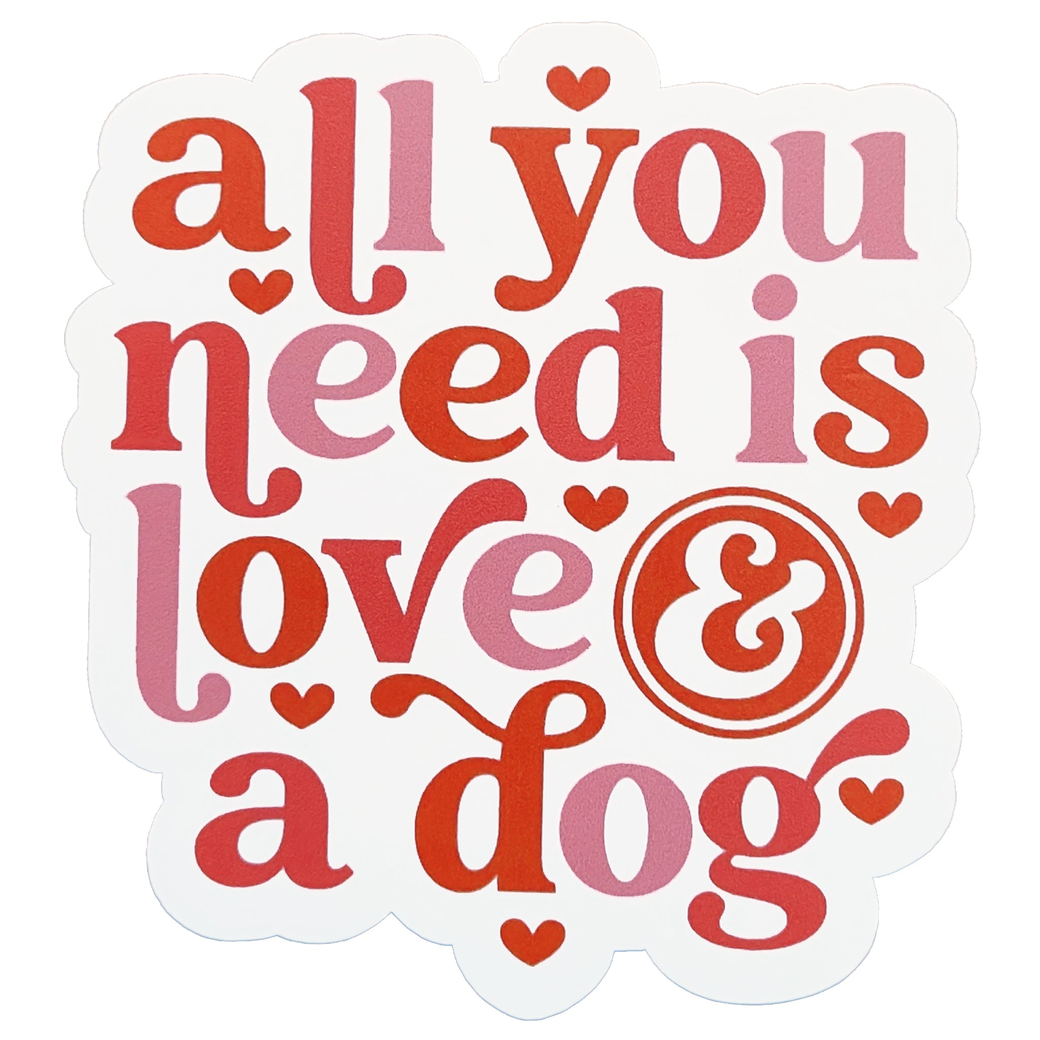 Dog Love Die Cut Vinyl Sticker – The Maryland Store