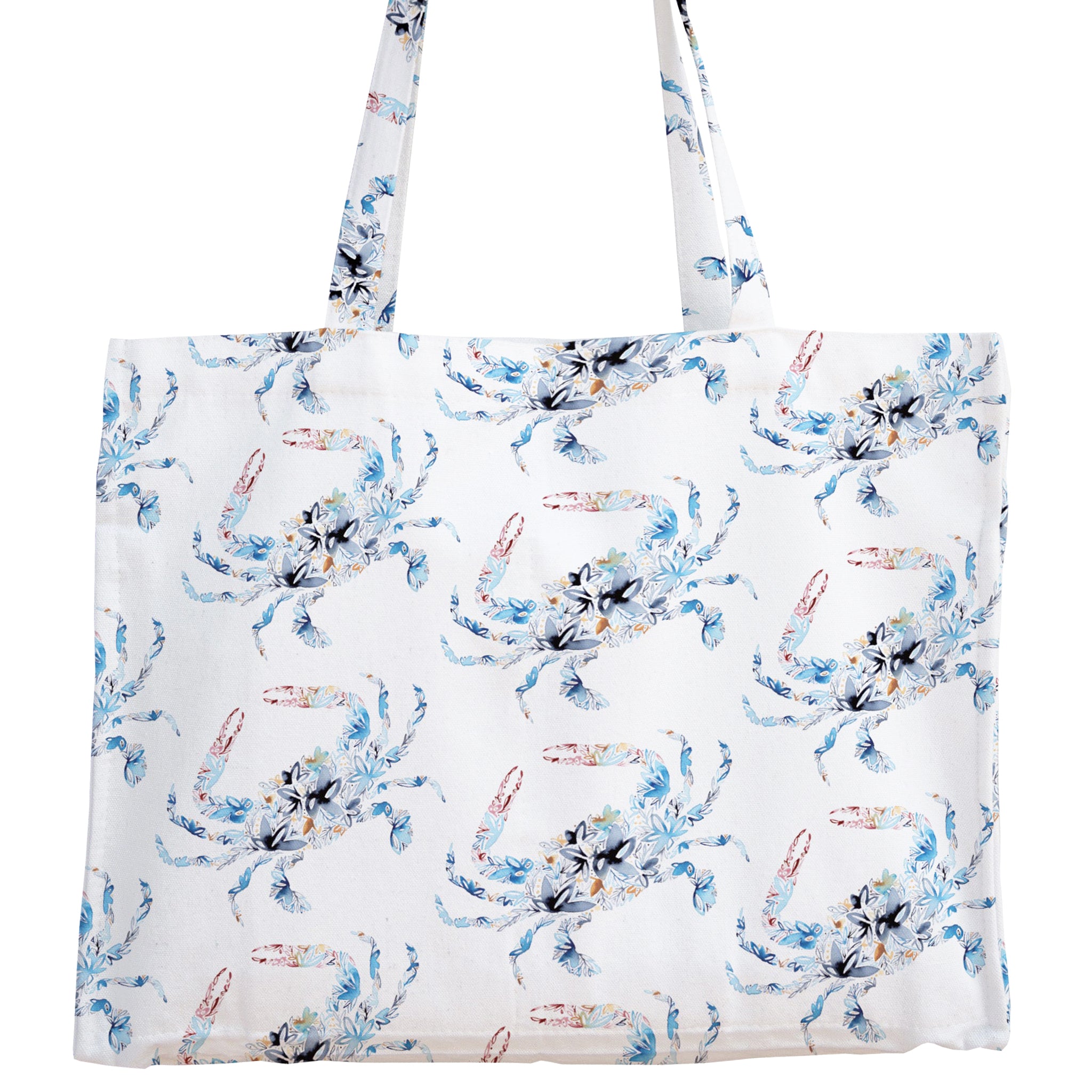 Blue Crab Floral Canvas Tote Bag – The Maryland Store