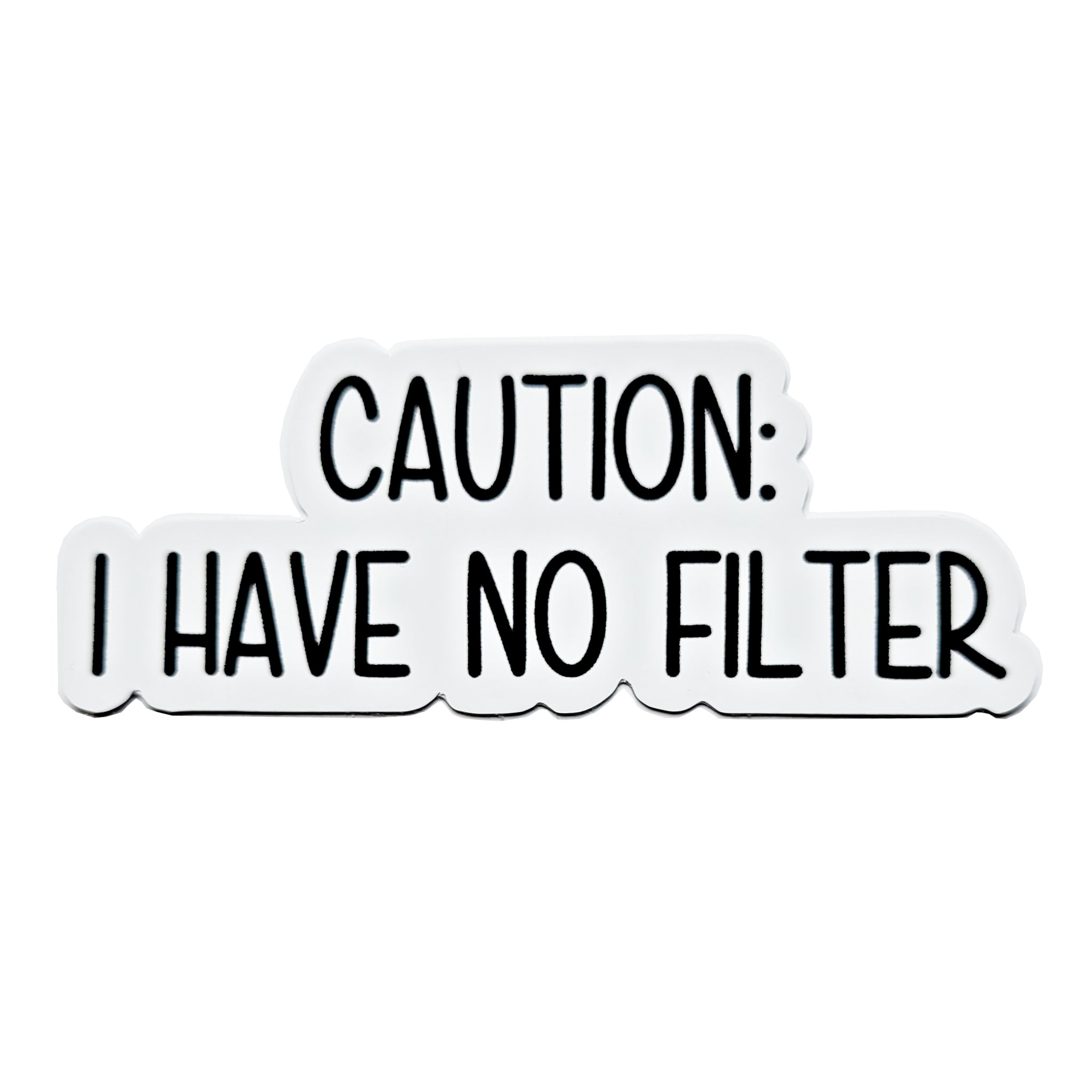 Caution No Filter Vinyl Sticker – The Maryland Store