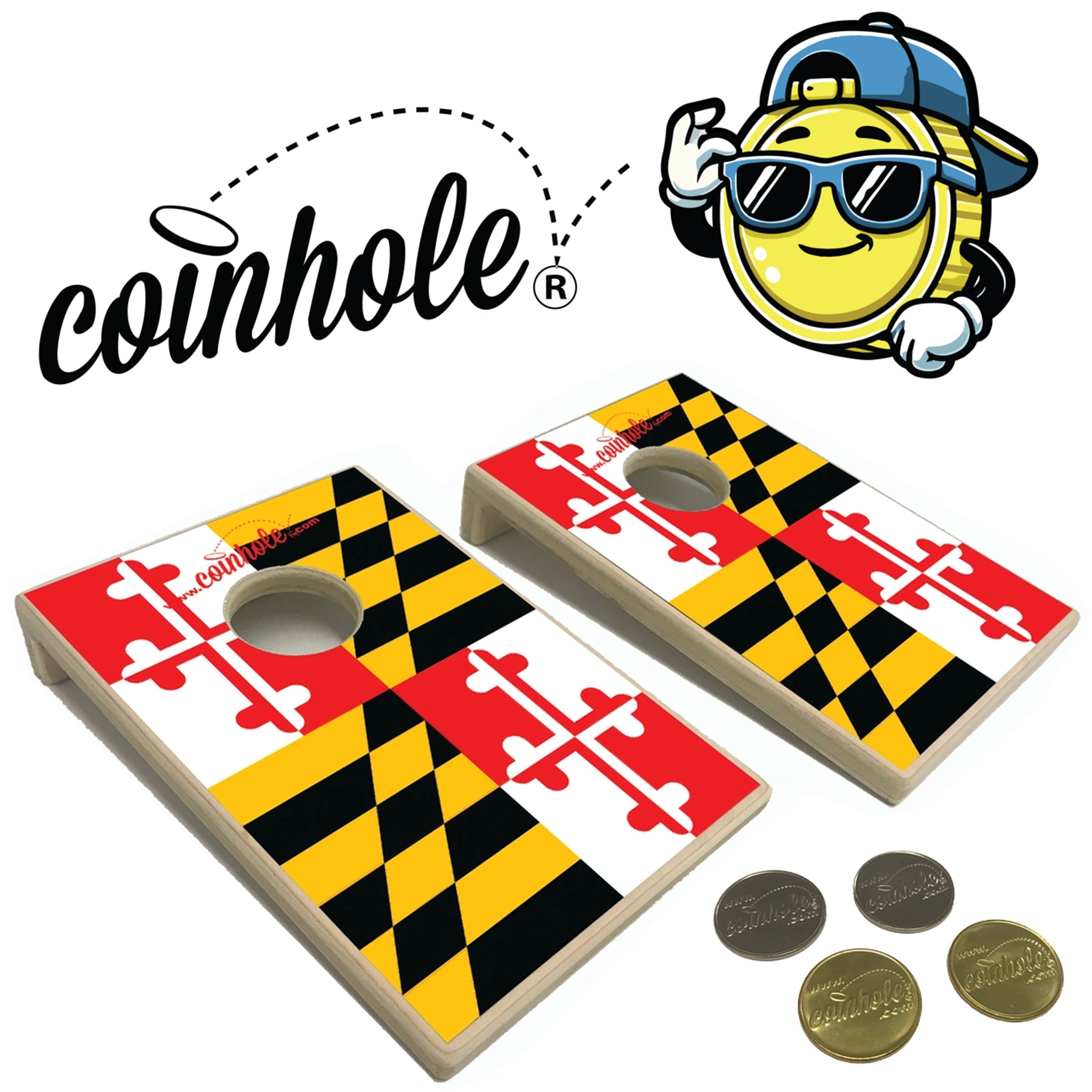 Coinhole® Tabletop Game Set Maryland Flag – The Maryland Store