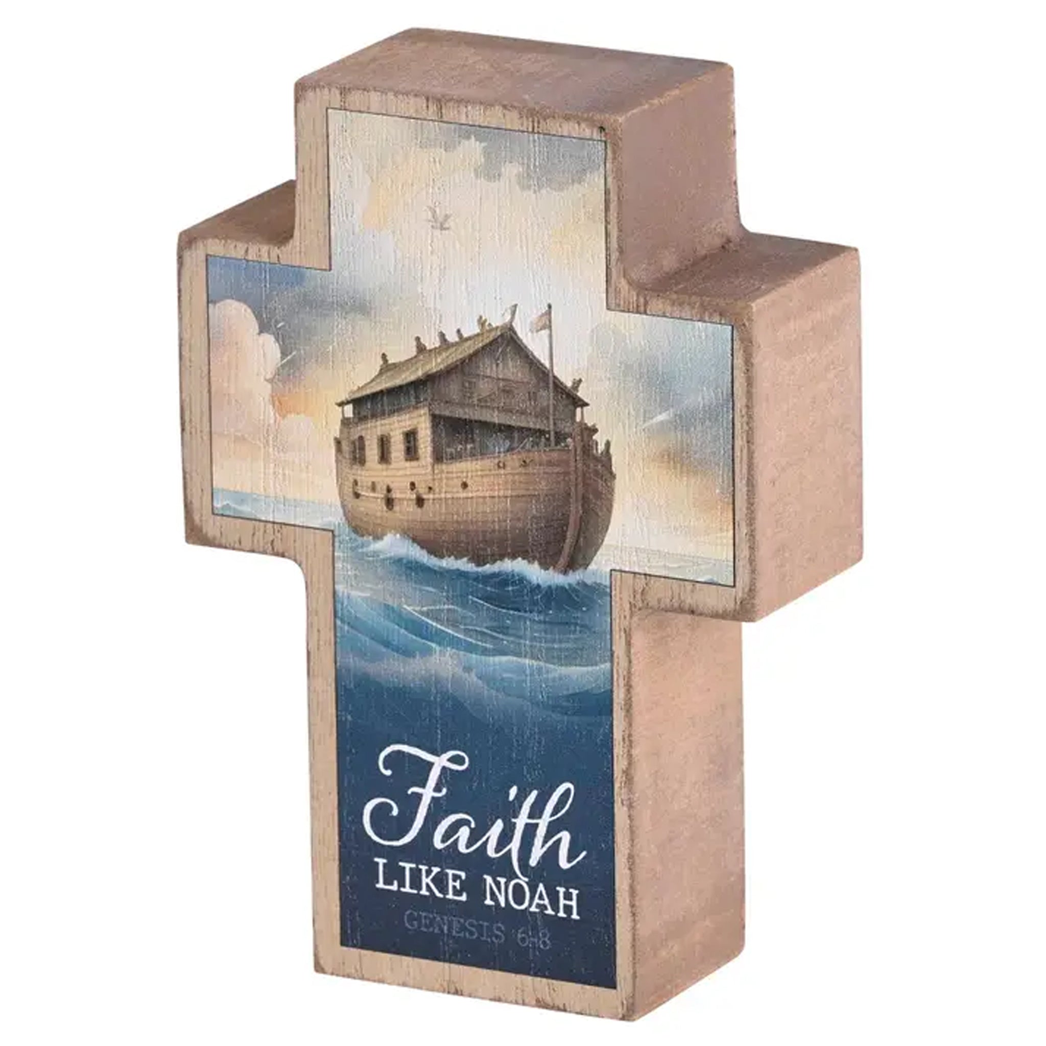 Faith Like Noah Cross Tabletop Wood Block – The Maryland Store
