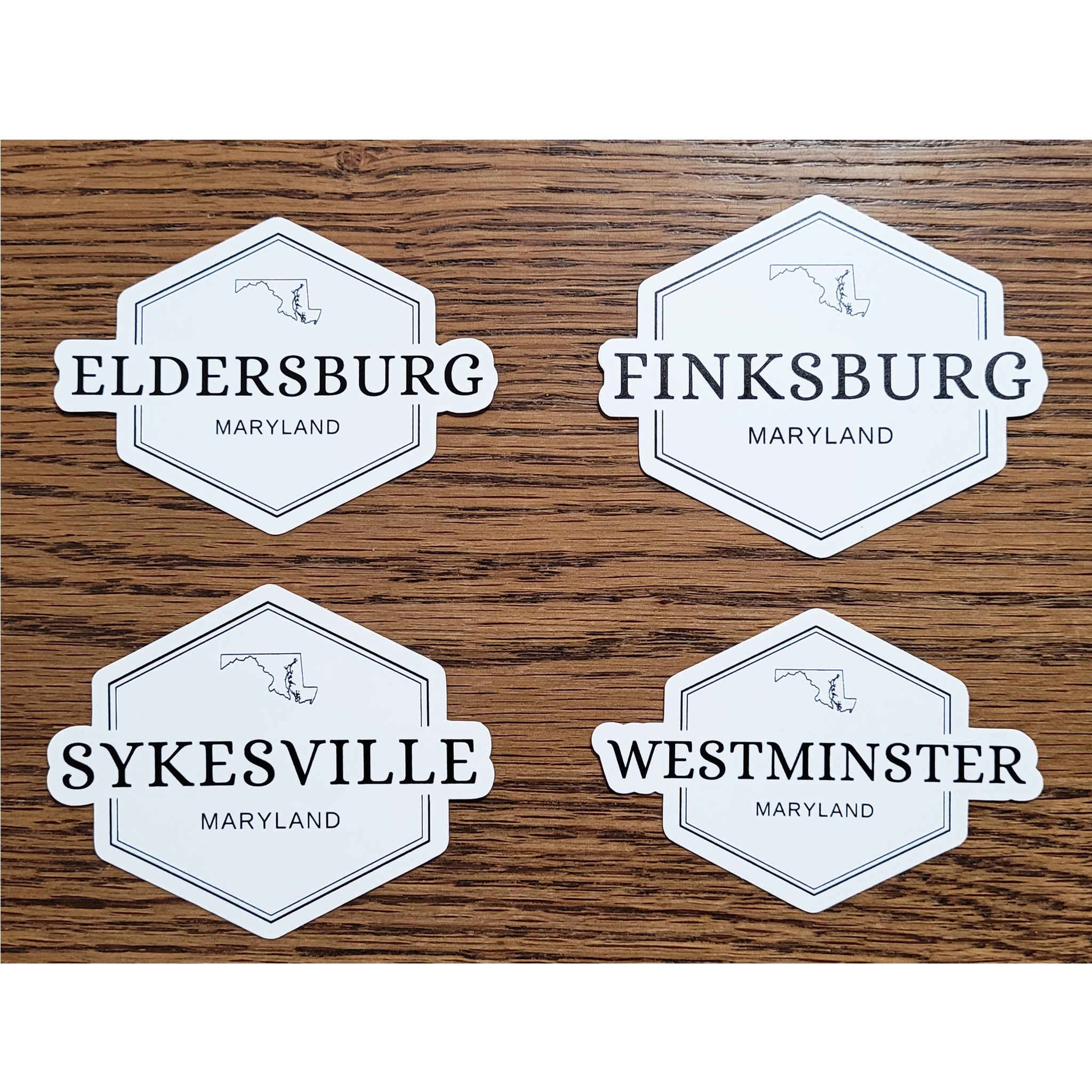 Maryland Town Names Die Cut Vinyl Sticker - Assorted – The Maryland Store
