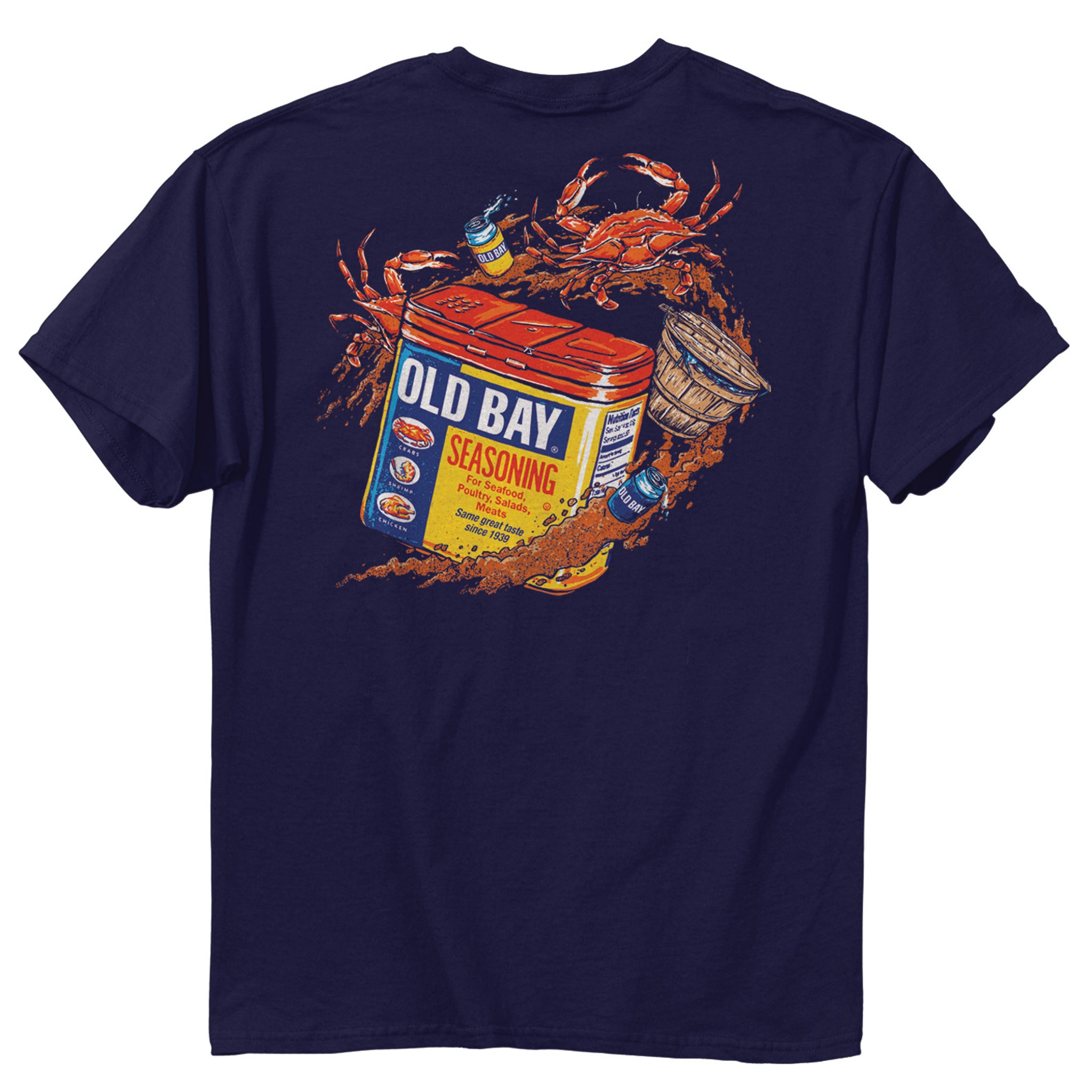 Old Bay Seasoning Can Swirl Navy T-Shirt – The Maryland Store