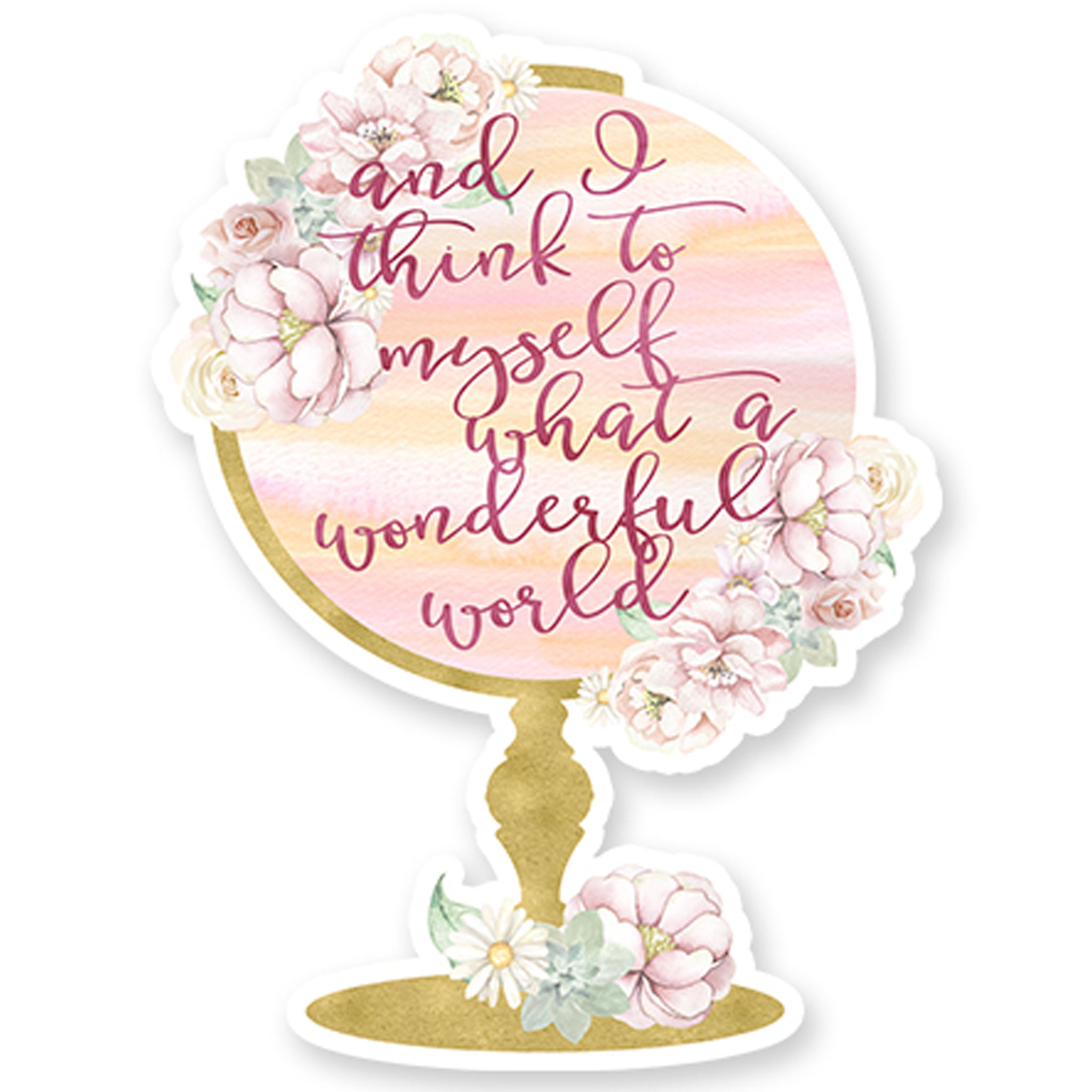 What A Wonderful World Die Cut Vinyl Sticker – The Maryland Store