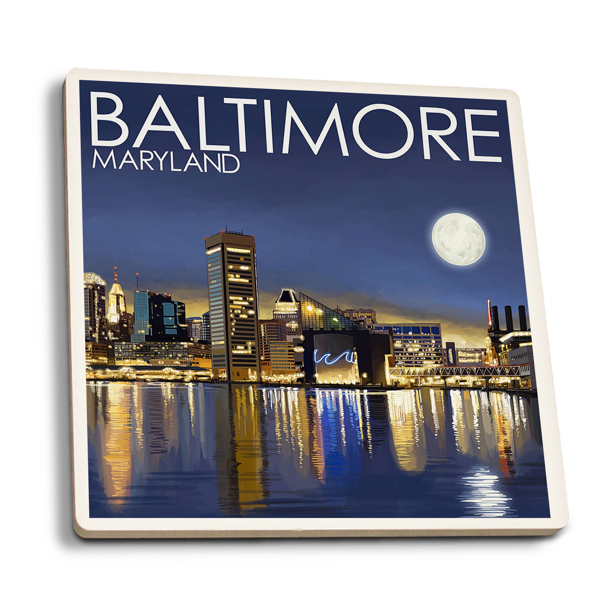 Baltimore Maryland Harbor Ceramic Coaster – The Maryland Store