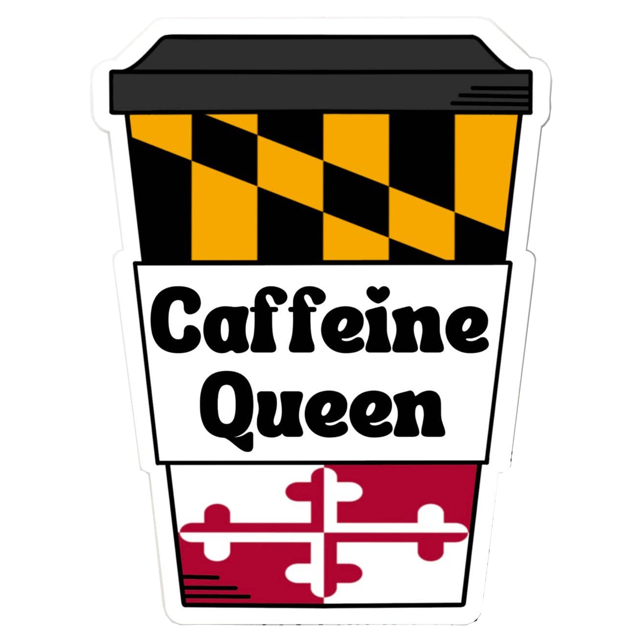 Caffeine Queen Maryland Flag Cup Vinyl Sticker – The Maryland Store