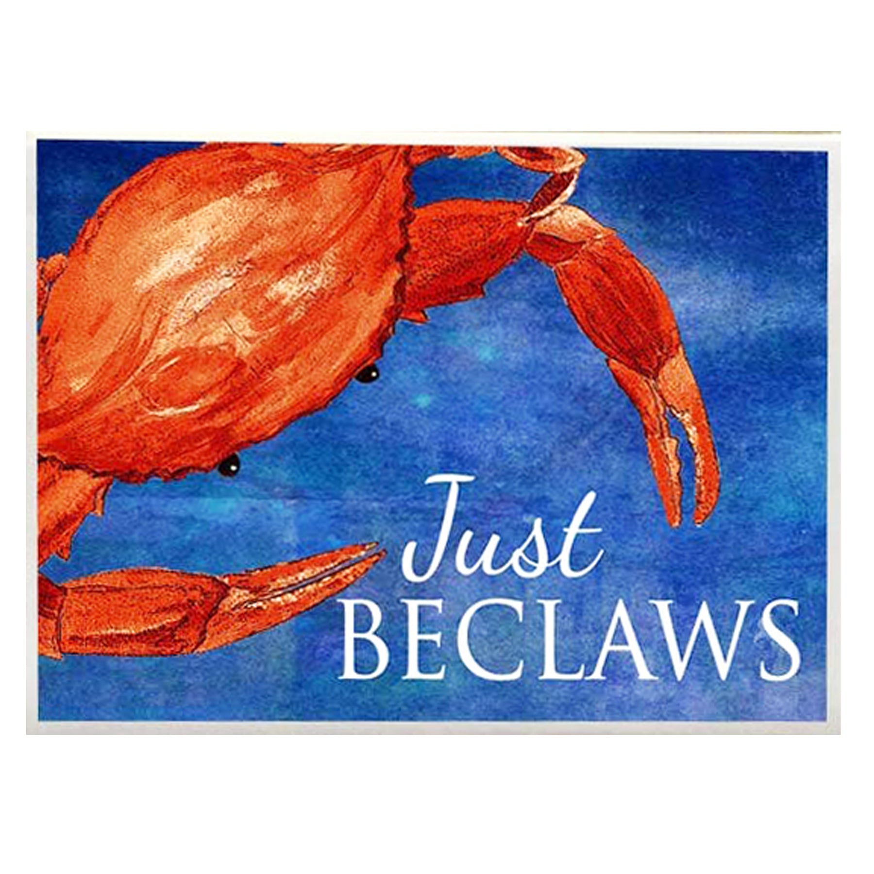 Just Beclaws Steamed Crab Note Card – The Maryland Store